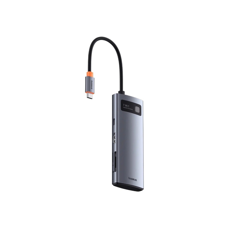 Baseus Metal Gleam Series 7v1 USB-C HUB Dokovací Stanice Space Grey ...