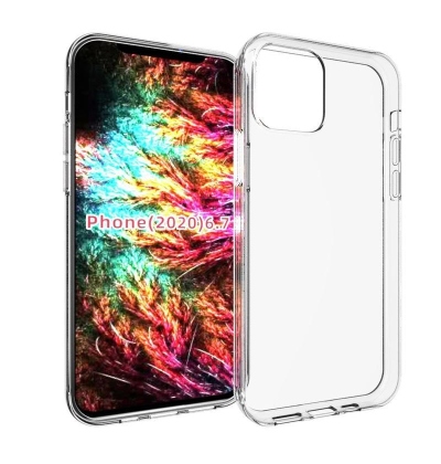 Clear gelový transparentní obal pro mobil iPhone 12 Pro Max 6,7 ...