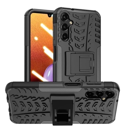 Kick odolný hybridní kryt na Samsung Galaxy A14 4G/5G - černé - Mpouzdra.cz